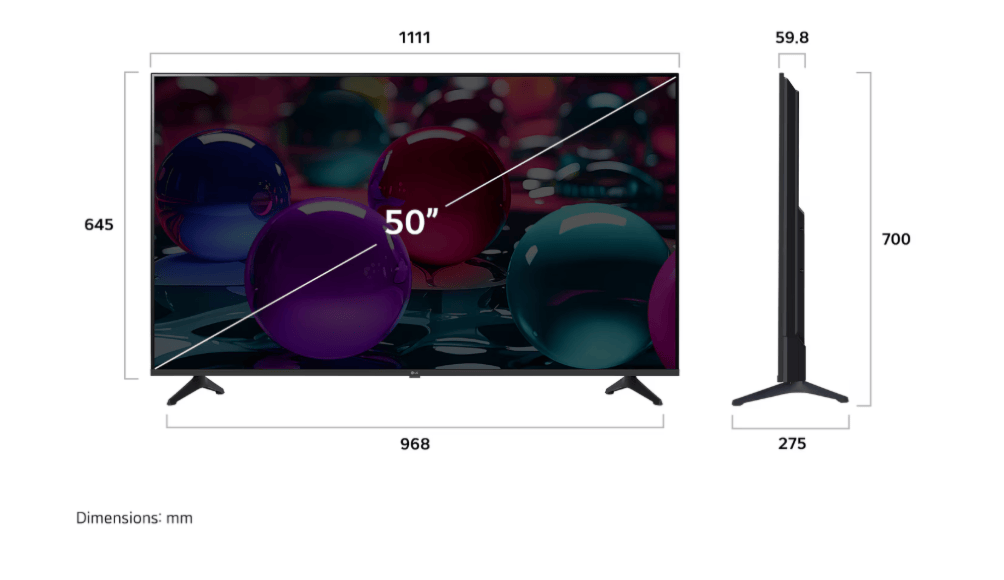 LG 50UA7000PUB 50" AI UA70 4K UHD HDR LED Smart TV – 2025 — KJ Distribution